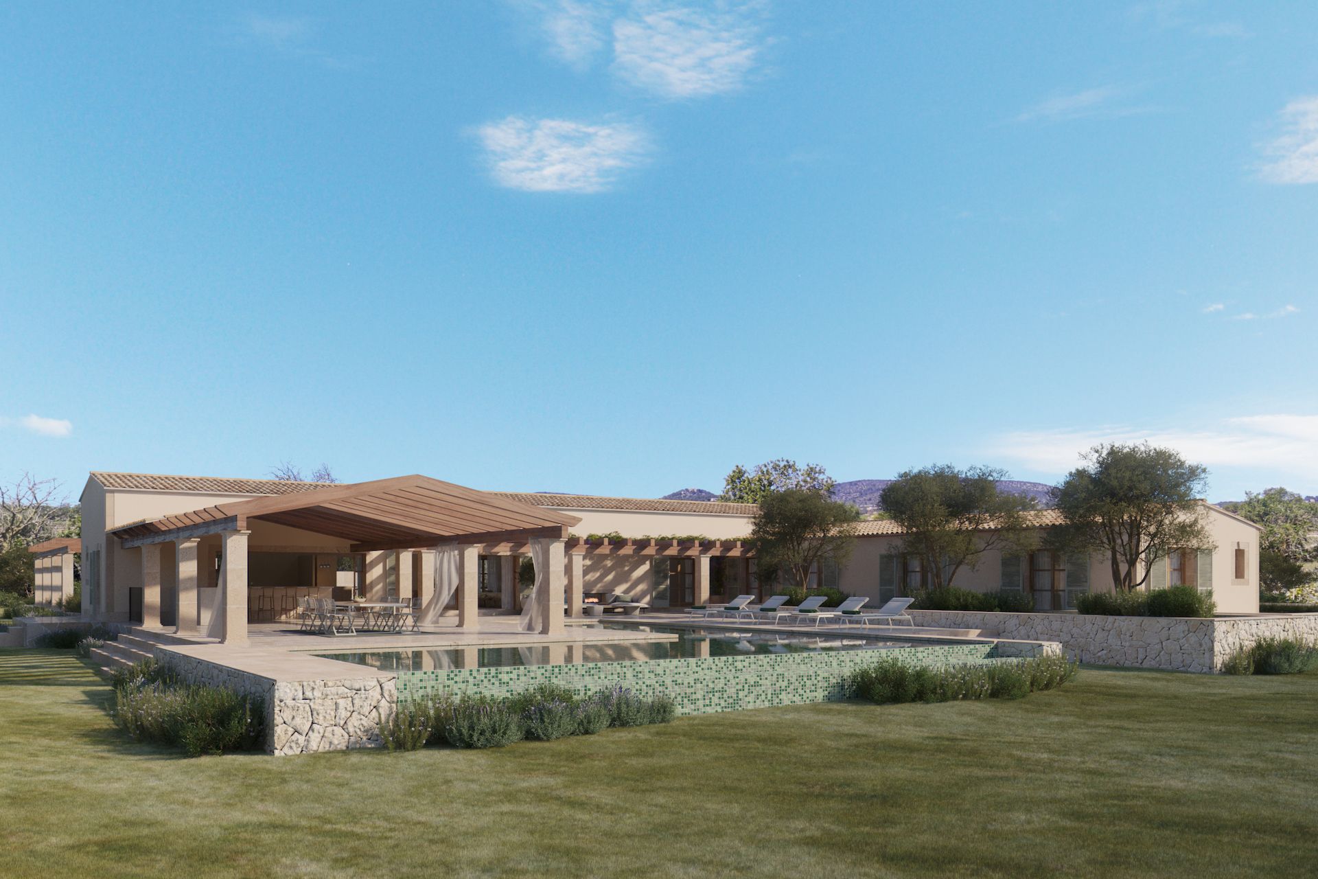 Building plot near to Santanyi with unique project for a single-level finca with large pool-purchase