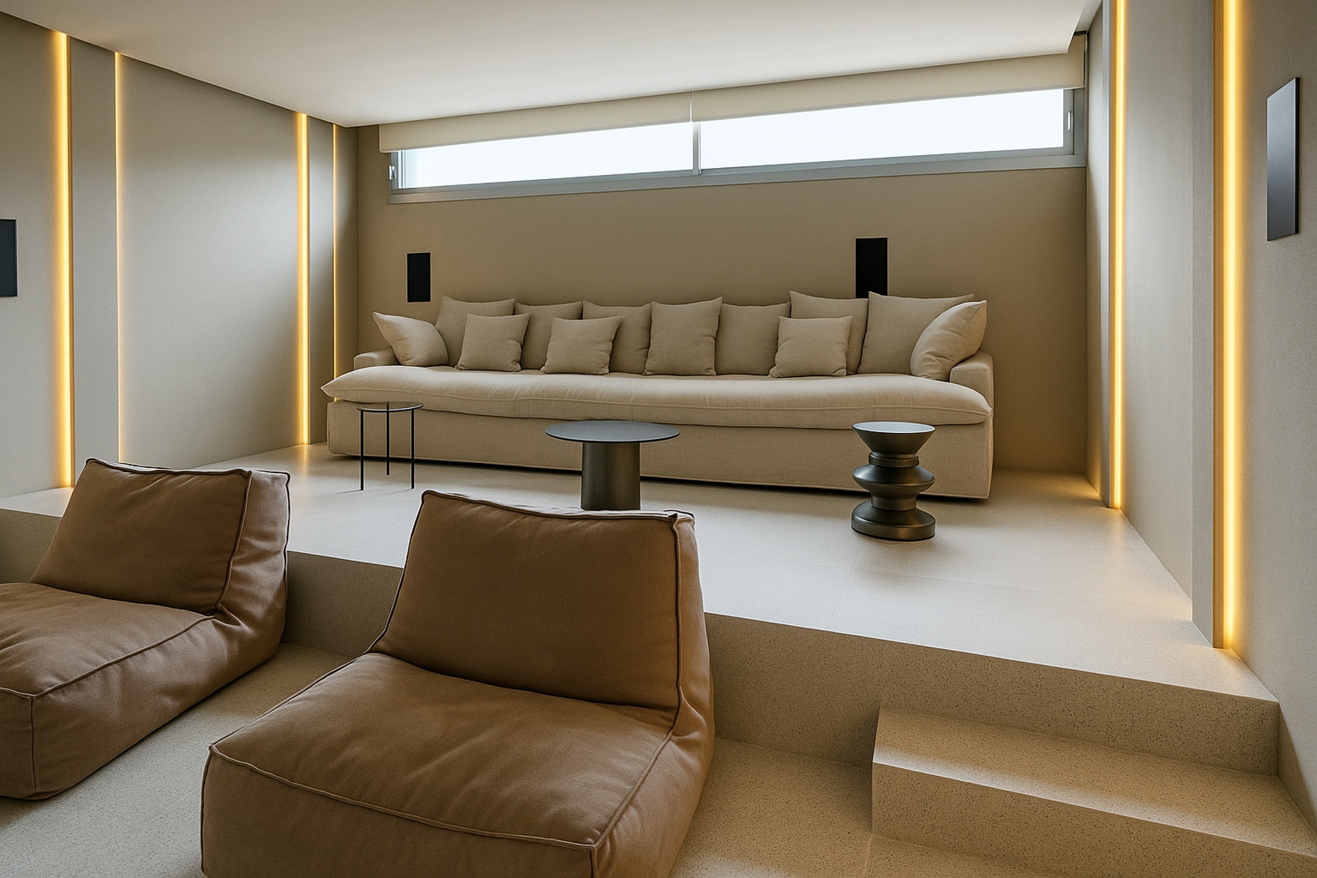Zeitgenössische Neubau-Villa mit 6 Suiten, Heimkino, Gym & beheiztem 50 ...